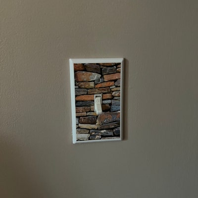 FAUX STACKED STONE Light Switch Cover Plate or Outlet Home Decor - Etsy
