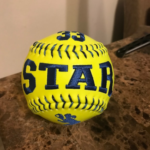 Custom Embroidered Softballs - Etsy