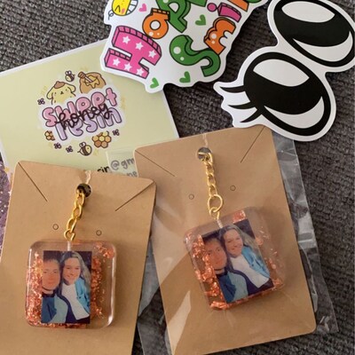 Resin Photo Keychain Photo Keychain Picture Keychain Custom Photo ...