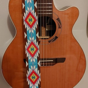 Aztec Turquoise Tribal Navajo Southwestern Guitar Strap | Etsy
