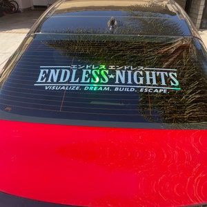 Endless Nights JDM Decal Sticker bumper Sticker Windshield - Etsy