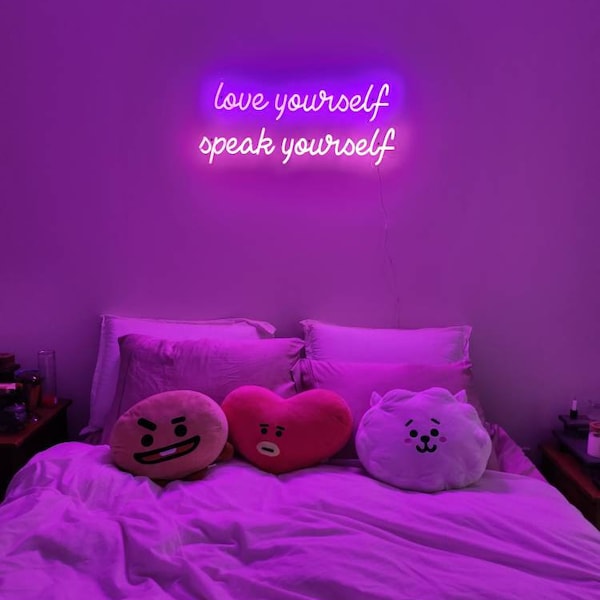 Love Yourself LED Neon Sign, K-pop Decor, BTS Fan Gift - Etsy