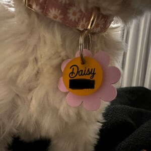 Daisy Flower Personalized Pet Tag, ID Tag With Style, Summer Dog Tag - Etsy