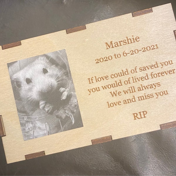 Customize Mice Hamster Urn/ Pet Memorial Bury Box/small Hamster/ Pet ...
