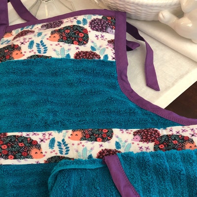 Bird Themed Baby Bathing Apron, Coral and Lime Green. Perfect Baby ...