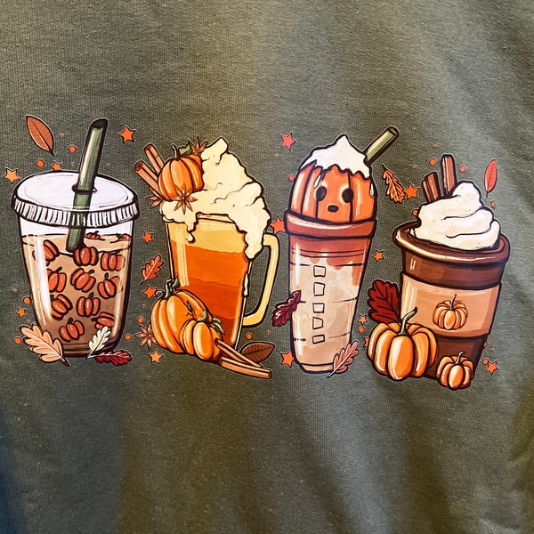 Fall Coffee Sweater, Cute Fall Sweatshirt, Pumpkin Spice Shirt ...