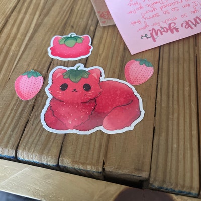 Lemon Cat Sticker Lemon Loaf Holographic Sticker Cute Cat Cat Sticker ...