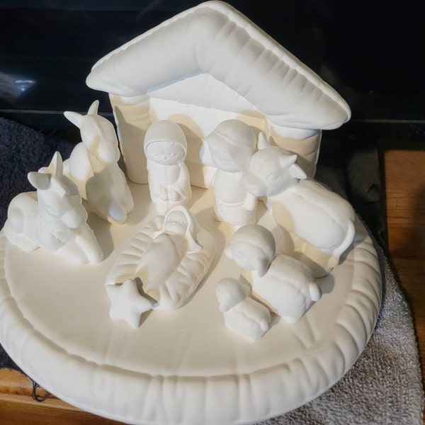 Kimple Softie Child 11-piece Ceramic Bisque Nativity - Etsy