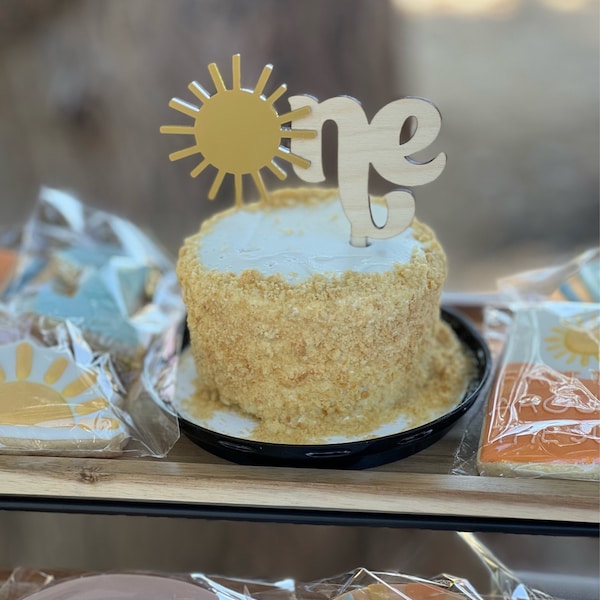 One Cake Topper, Sun Cake Topper, First Trip Around the Sun Birthday ...