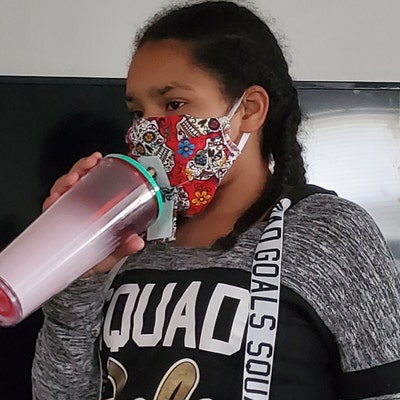 Drinking Face Mask, Straw Drinking Mask, Wine Label Face Mask, Washable ...