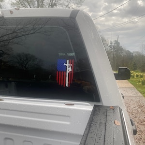 Lineman Decal Car Window Decal Lineman American Flag | Etsy