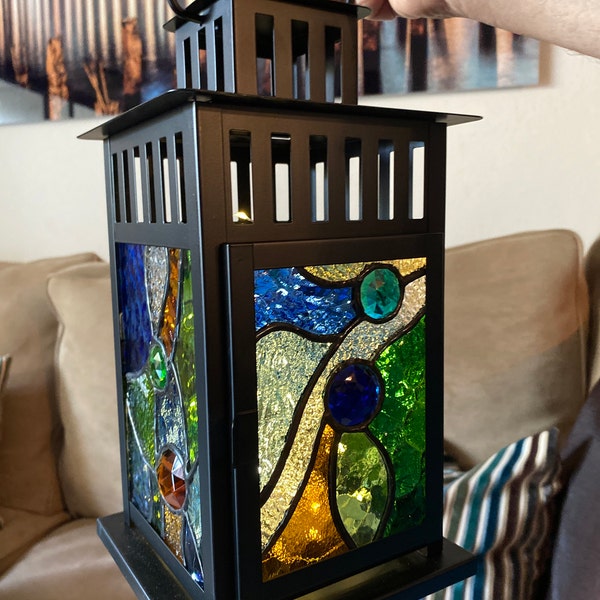 Entrance or Window Decor Contemporary Sun Rays Stained Glass Panel - Etsy