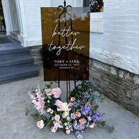 Better Together Acrylic Welcome Sign | Modern Wedding Entrance Sign ...