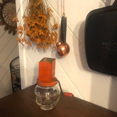 Vintage Ecko Hand Crank Egg Beater Mixer With Angled Handle Stainless ...