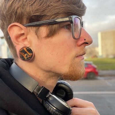 Tunnel Plugspink&white/mattplugs Custom/plugs Smoke/plugs Resin - Etsy