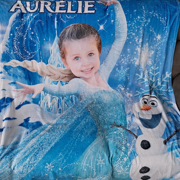 Personalized Tangled Rapunzel Blanket, Watercolor Disney Princess ...