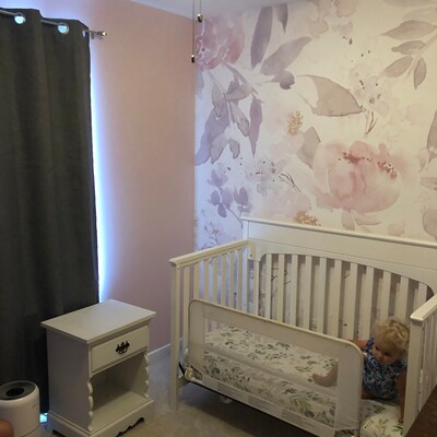 AILEEN Border Frame Nursery Decor Watercolor Flowers Pink Blue - Etsy