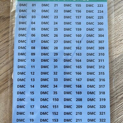 DMC Thread Labels Organize Your Bobbins With Large Font Number Stickers ...