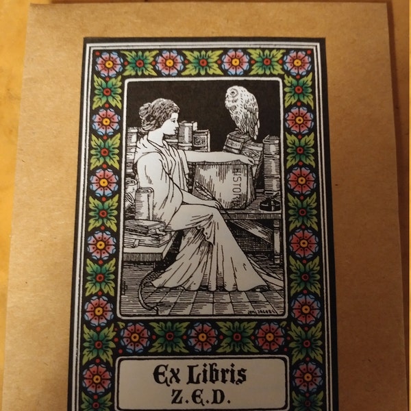 Made to Order - 30 Personalized Custom Bookplate Ex Libris Sticker ...