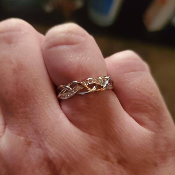 Sterling Silver Women's Ring ~ Diamond Band ~ Promise Ring ~ CZ ~ Cubic ...