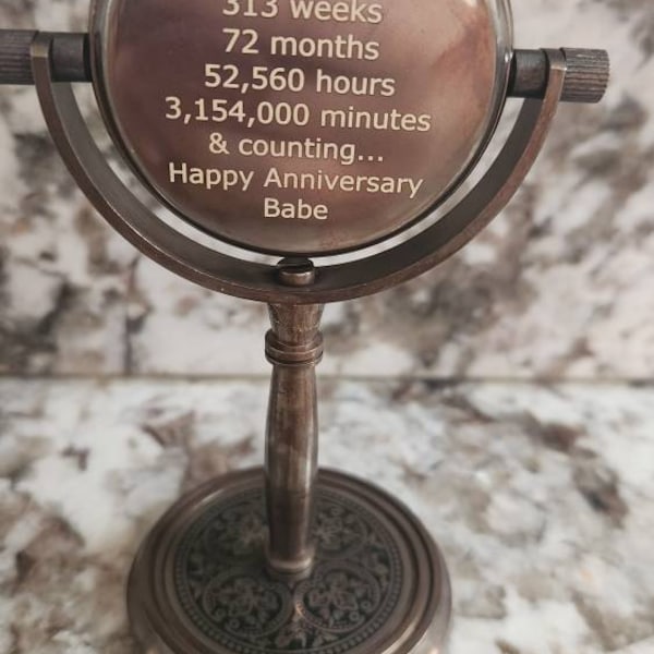 Personalized Engraved Brass Bell - Custom Antique Bell for - Engraved ...