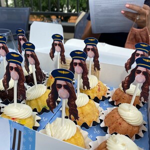 Pilot Cupcake Toppers With Custom Face Photo 12 Count Pilot, Birthday ...