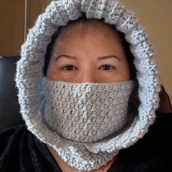 Crochet Hooded Neck Cowl - Etsy