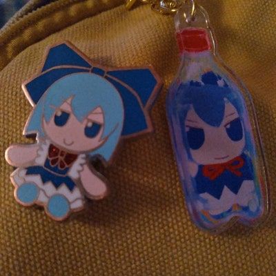 Cirno Bottle Keychain Cirno Touhou Project Fumo Fumo Kawaii Anime Meme ...