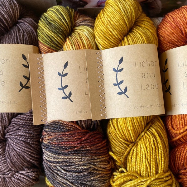 Amber ~ Lichen and Lace Hand Dyed Yarn - Etsy