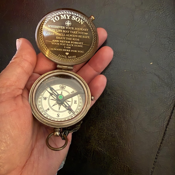 To My Son Compass, Christmas Gifts Son, Keepsake for Son, Christmas ...