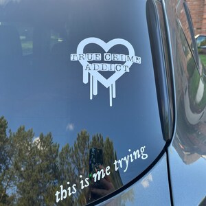 Crying but Trying Decal Car Decal Laptop Sticker Funny - Etsy