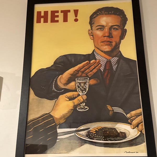 HET! "no" Poster, Soviet Anti Alcohol Drinking USSR Propaganda Poster ...