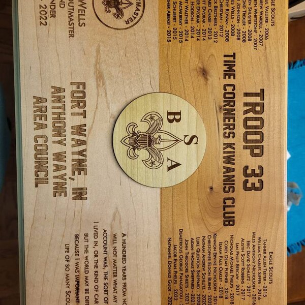 Troop Flag Plaque - Etsy