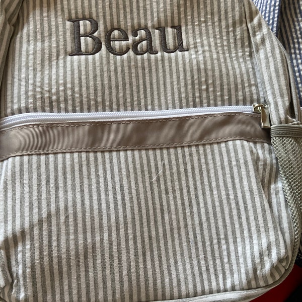 Personalized Baby Backpacks, Monogrammed Toddler Backpacks, Seersucker ...
