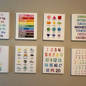Rainbow Alphabet Sun Nursery Wall Art Set of 3 Printables - Etsy