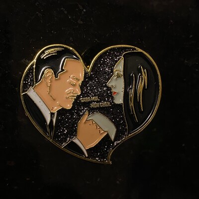 Morticia and Gomez Addams Mon Cher Gold Metal Lapel Pin - Etsy