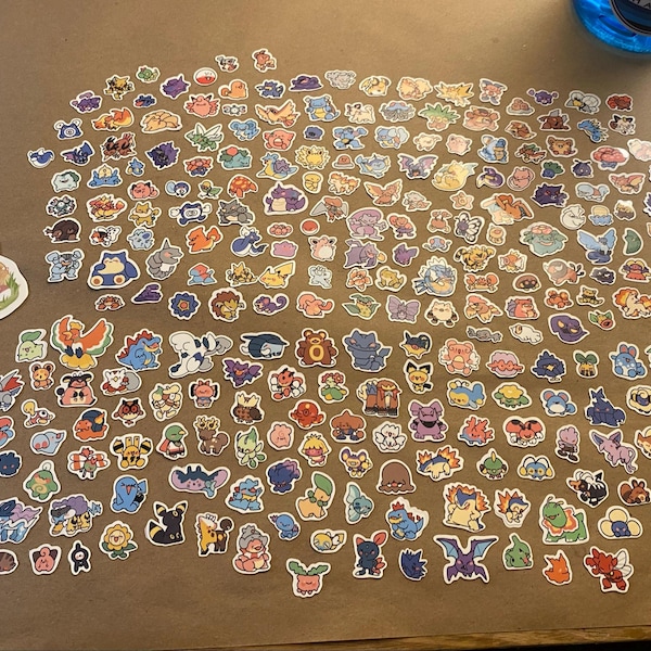 152-251 Mini Poke Stickers | All Gen 2 Johto Mons | Die-cut Waterproof ...