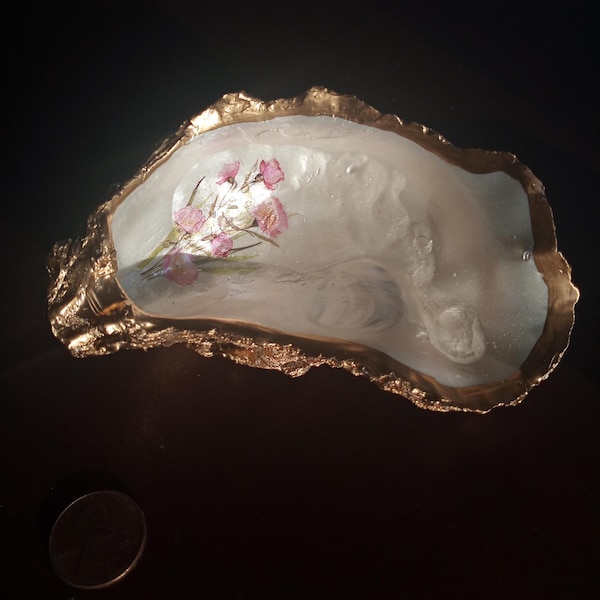 Butterfly Collection Oyster Shell Ring Dish, Single Butterfly, Oyster ...