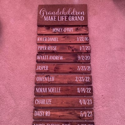 Grandchildren Make Life Grand Grandparent Gifts Grandchildren Sign With ...