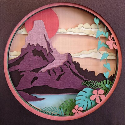 3d Layered Hawaii Svg, Ocean Svg, Aloha Svg, Mountain Svg, Shadow Box ...