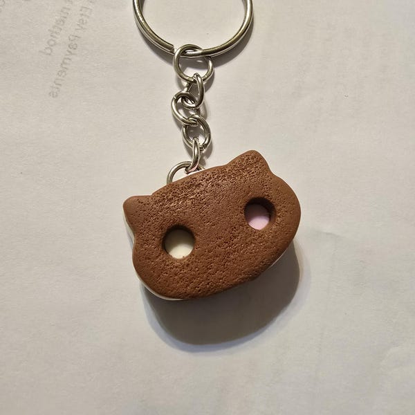 Cookie, Keychain, Cat, Keyring, Charm, Strawberry, Vanilla, Chocolate ...