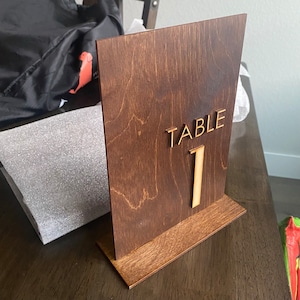 Wood Table Numbers for Wedding, Rustic Table Numbers, Modern Wood ...