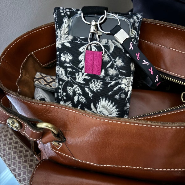 Floral Clip on Phone Wallet, Padded Card Holder - Etsy