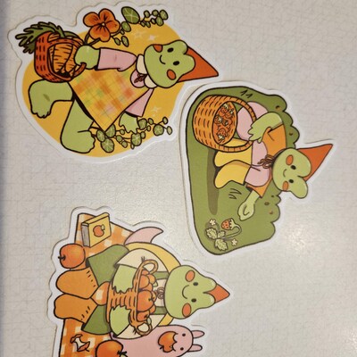 Cottagecore Frog Sticker Garden Gnome Strawberry Sticker for Laptops ...