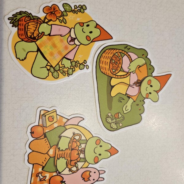 Cottagecore Frogs Sticker Pack | Waterproof Vinyl Decals for Laptops ...