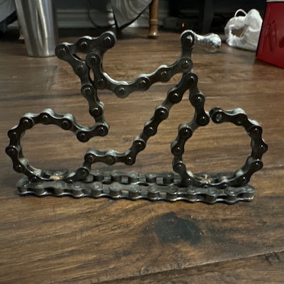 Upcycled Bike Chain Heart Keychain - Etsy