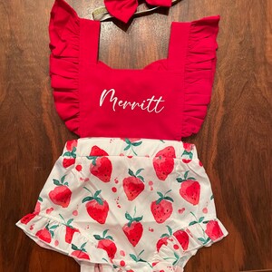 Berry First Birthday Outfit Personalized Baby Girl Strawberry - Etsy