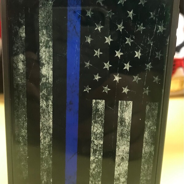 Thin Blue Line iPhone Case,police Flag Phone Case Cover, iPhone 17 16 ...
