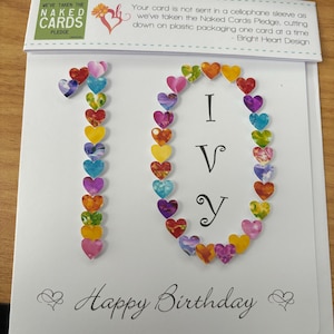 17th Birthday Card Personalised Age 17 Card Handmade and Customised for ...