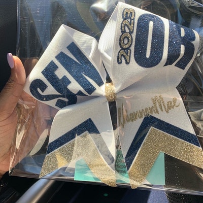 Senior Custom Cheer Bow Made With Your School Colors, Price Listed is ...